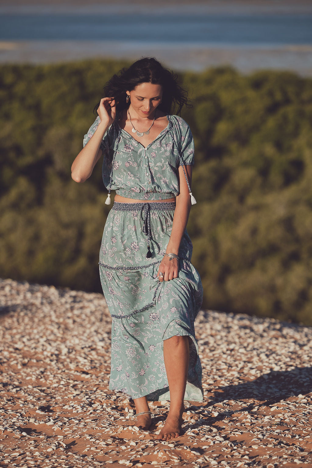 Iris Maxi Skirt - Laguna – Unfurl