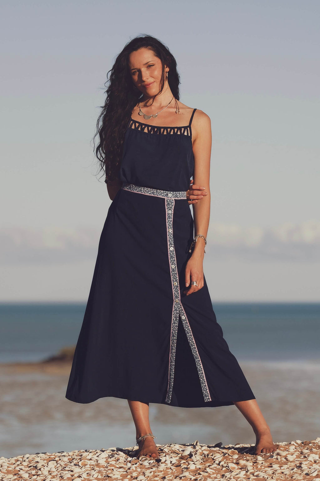 Iris Midi Skirt - Oceana – Unfurl